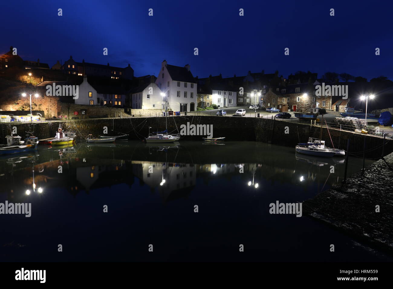 Crail harbour by night Fife Scotland February 2017 Stock Photo - Alamy