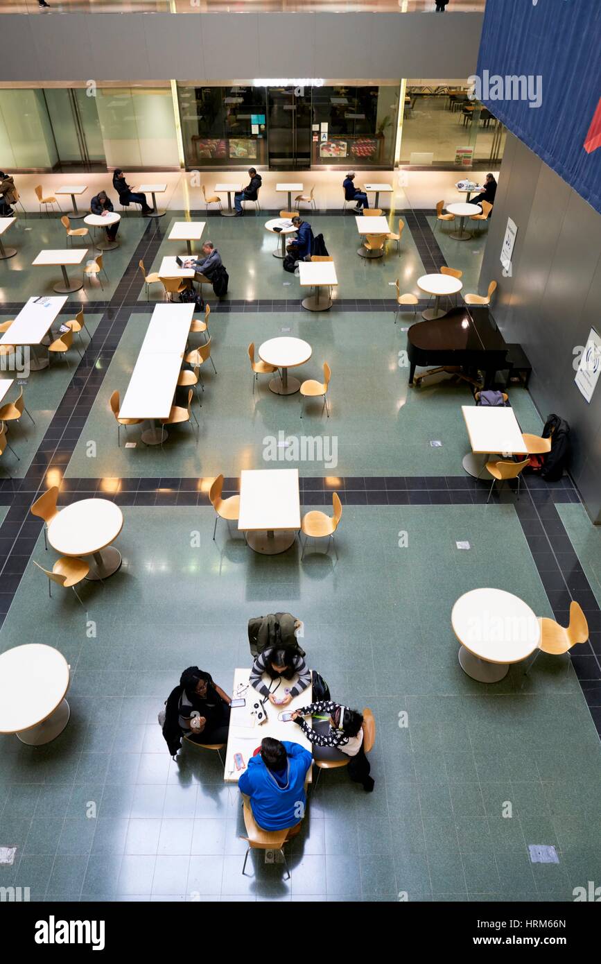 Cafe at atrium at citigroup center manhattan hi-res stock photography ...