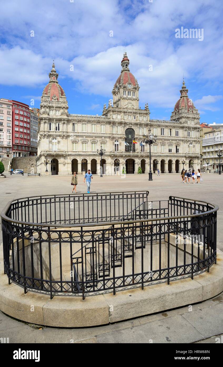 City hall in maria pita square hi-res stock photography and images - Alamy