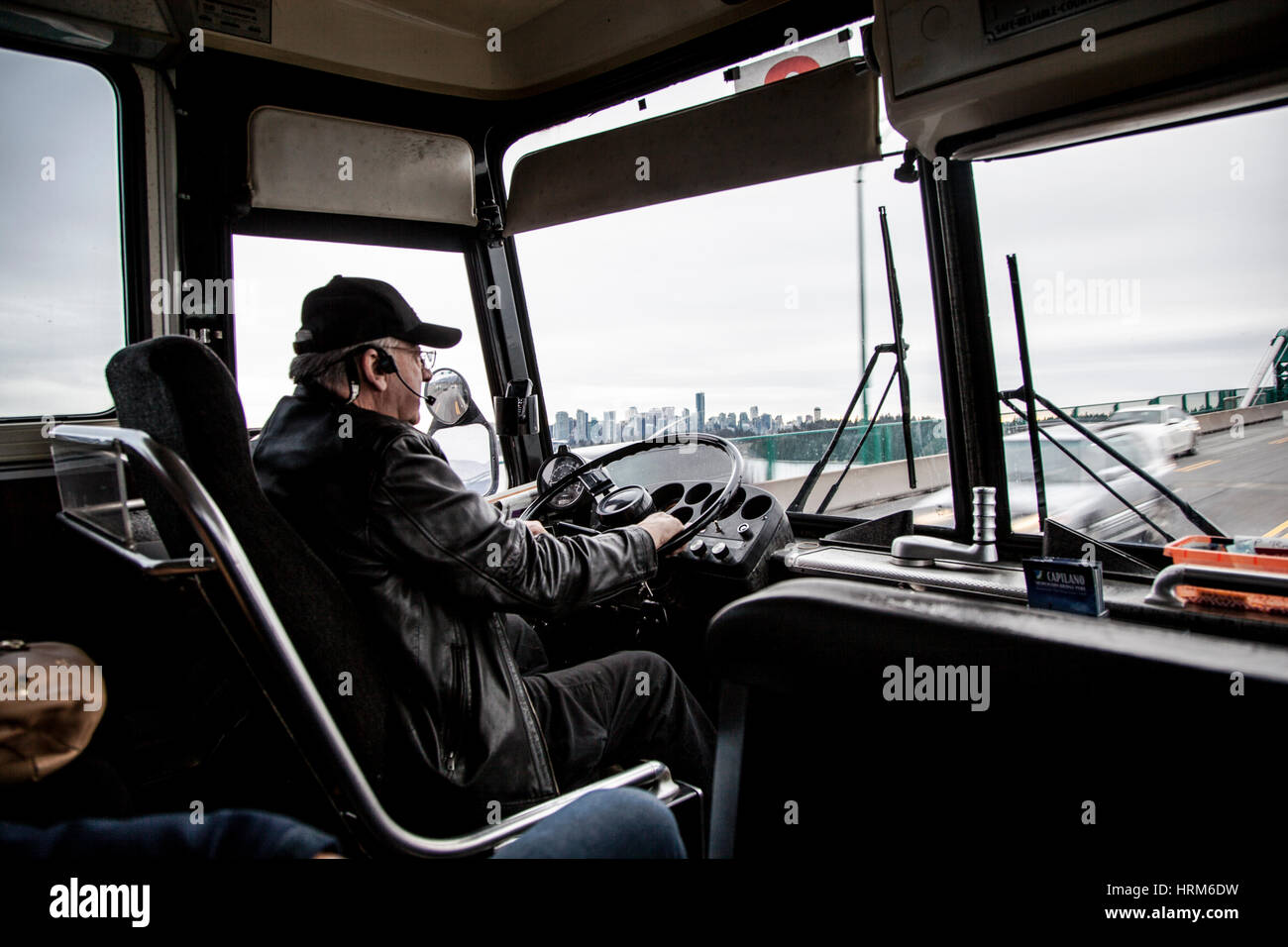 Bus driver at vancouver, BC, Canada Stock Photo - Alamy