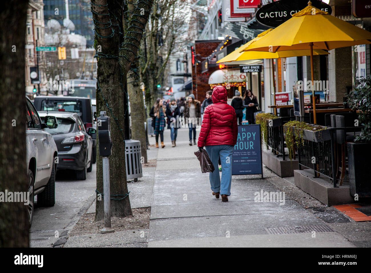 Vancouver robson street winter hi-res stock photography and images - Alamy