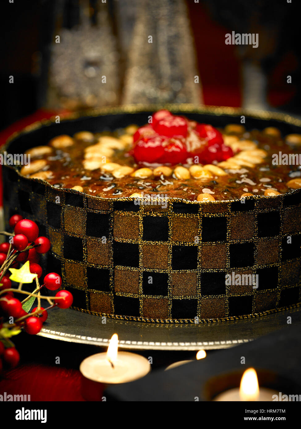 Traditional fruitcake christmas decorated hi-res stock photography and ...