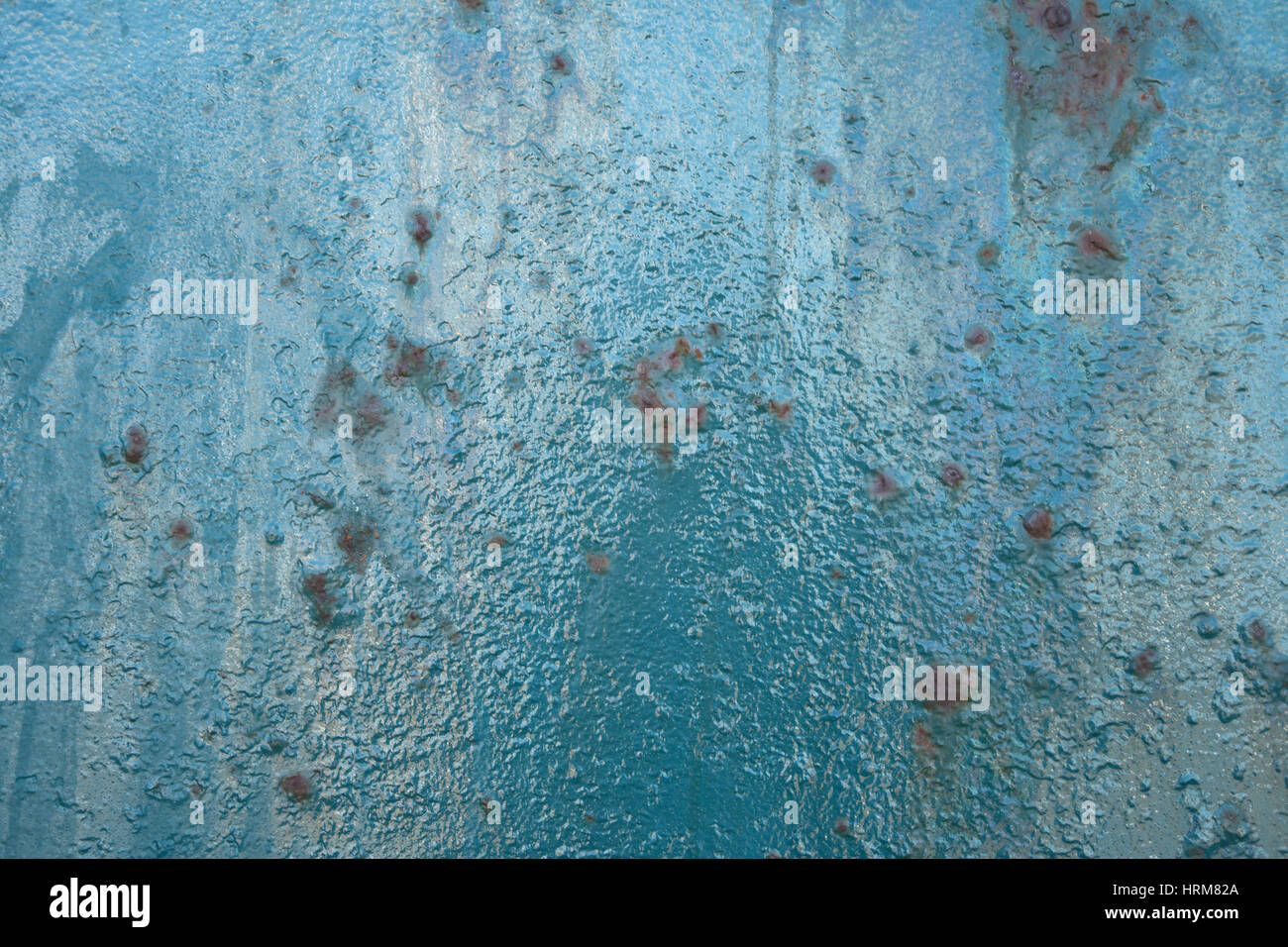 Painted blue and rusted metal background Stock Photo - Alamy