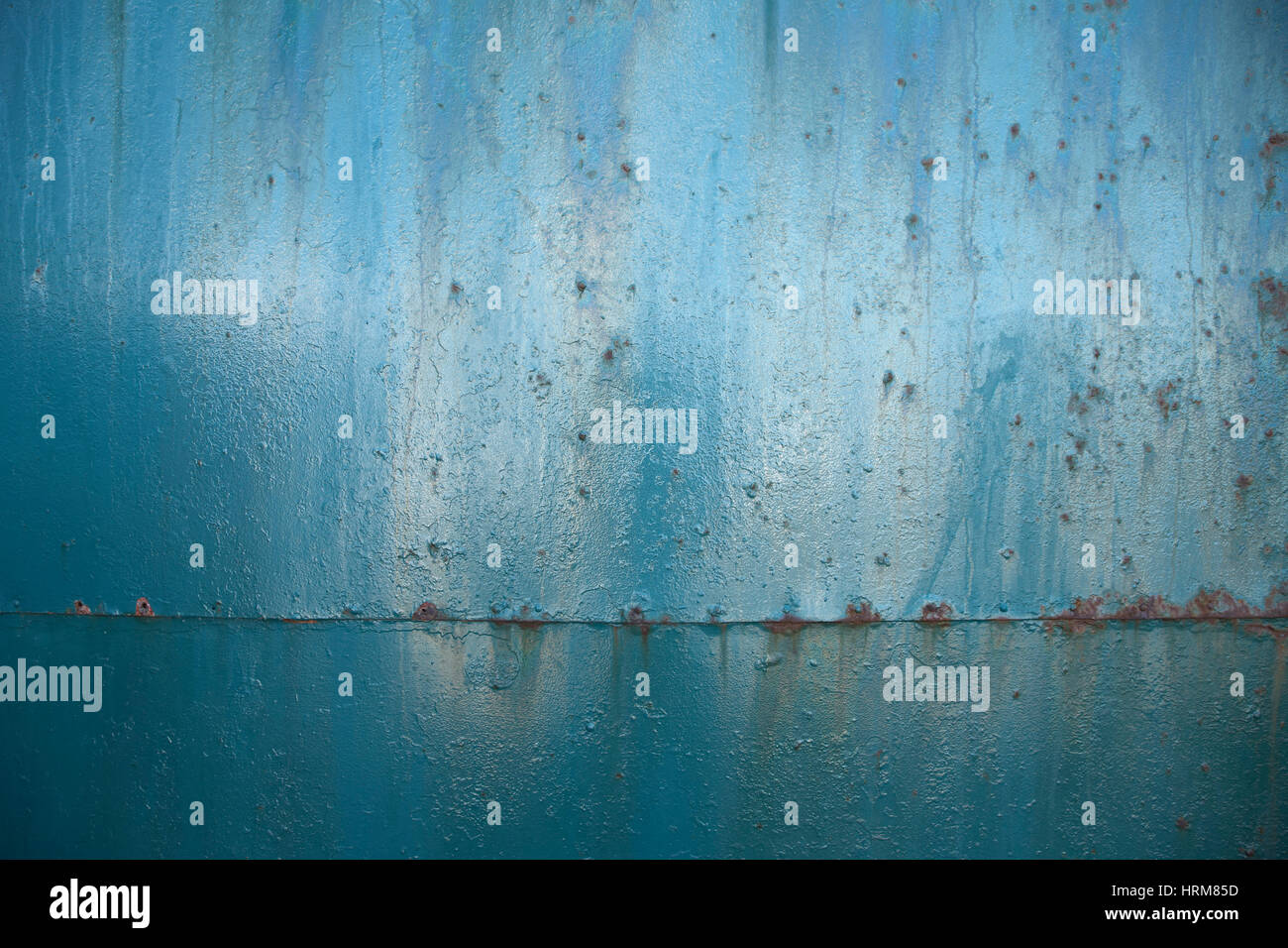 Painted blue and rusted metal background Stock Photo - Alamy