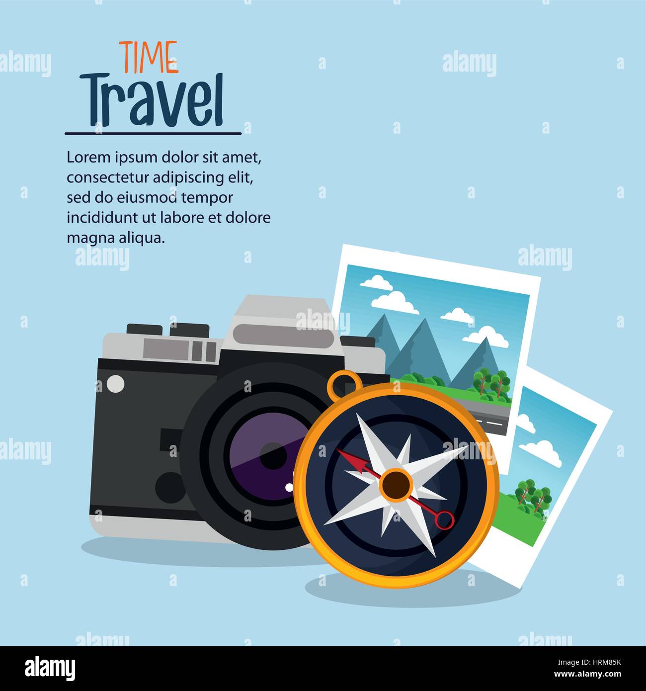 time travel photo camera compass navigation Stock Vector Image & Art ...