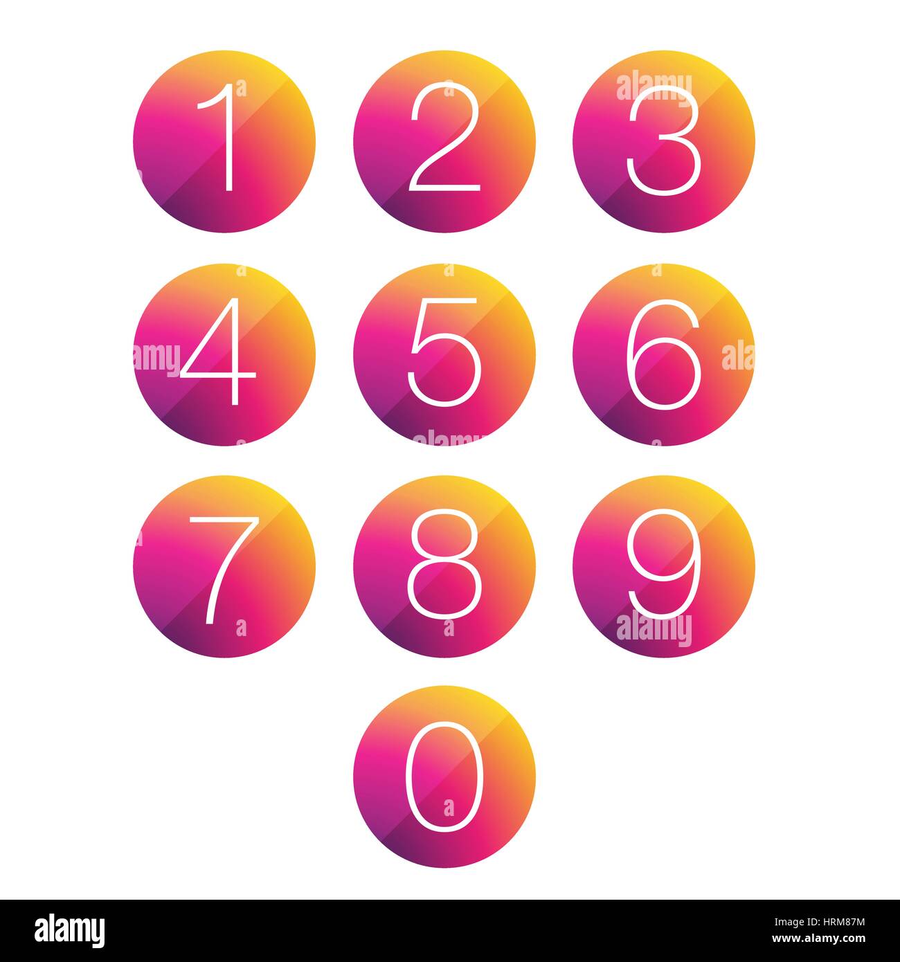 Numbers illustration circle hi-res stock photography and images - Alamy