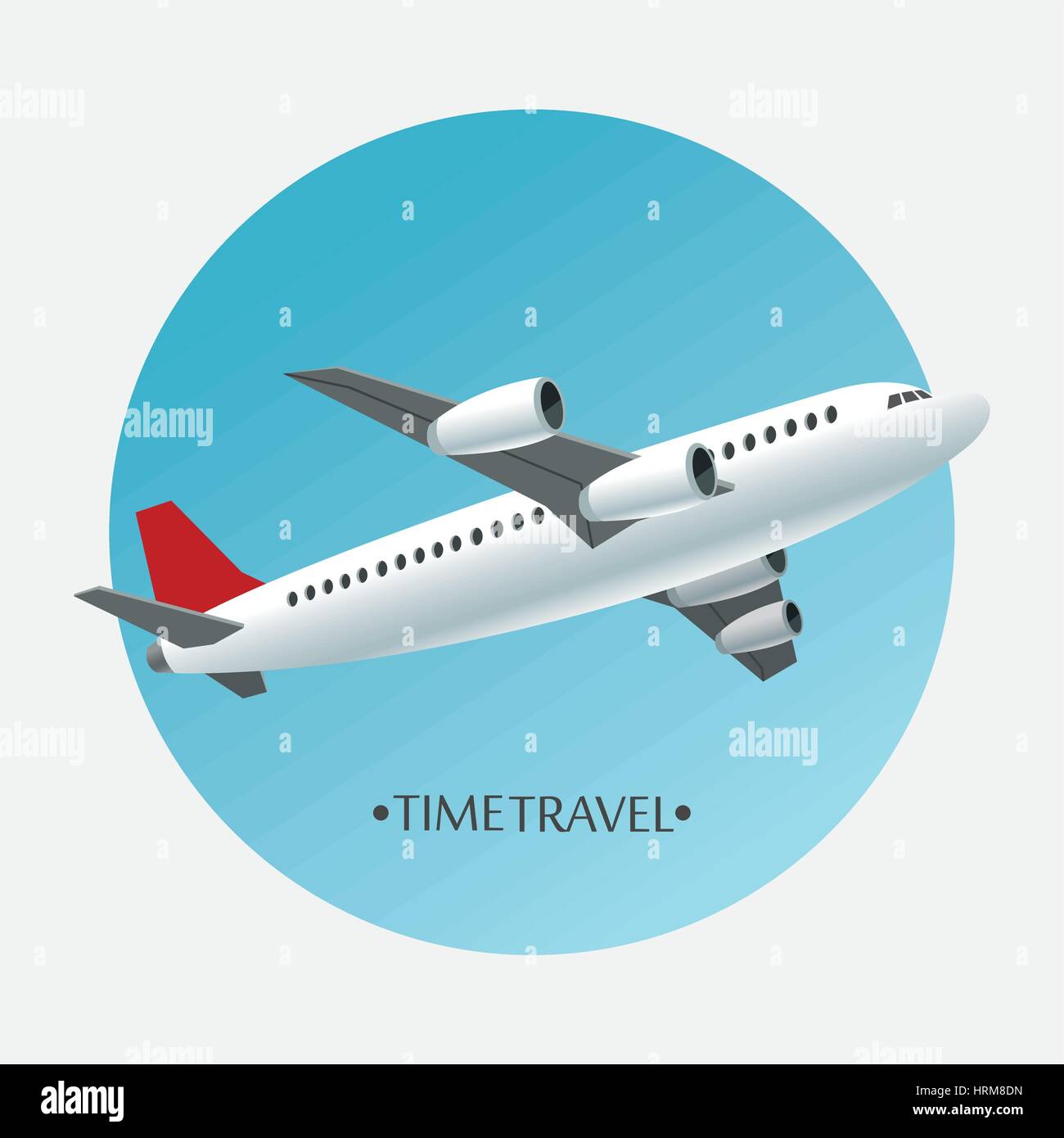 time travel airplane airport concept Stock Vector Image & Art - Alamy