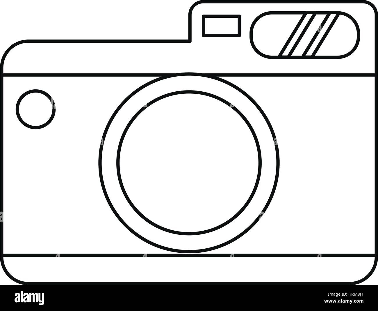 photo camera picture travel thin line Stock Vector Image & Art - Alamy