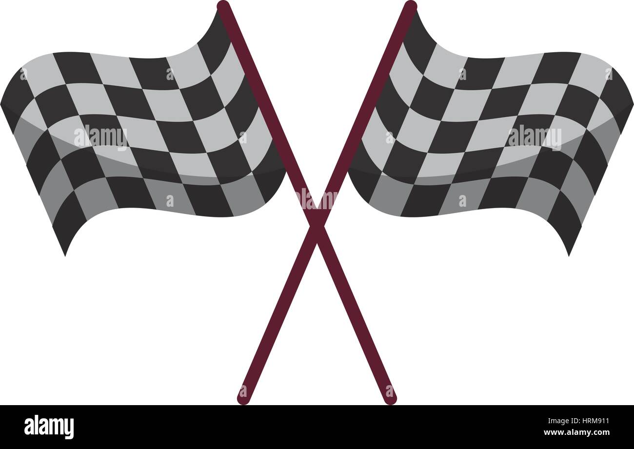 crossed flag start racing design Stock Vector Image & Art - Alamy