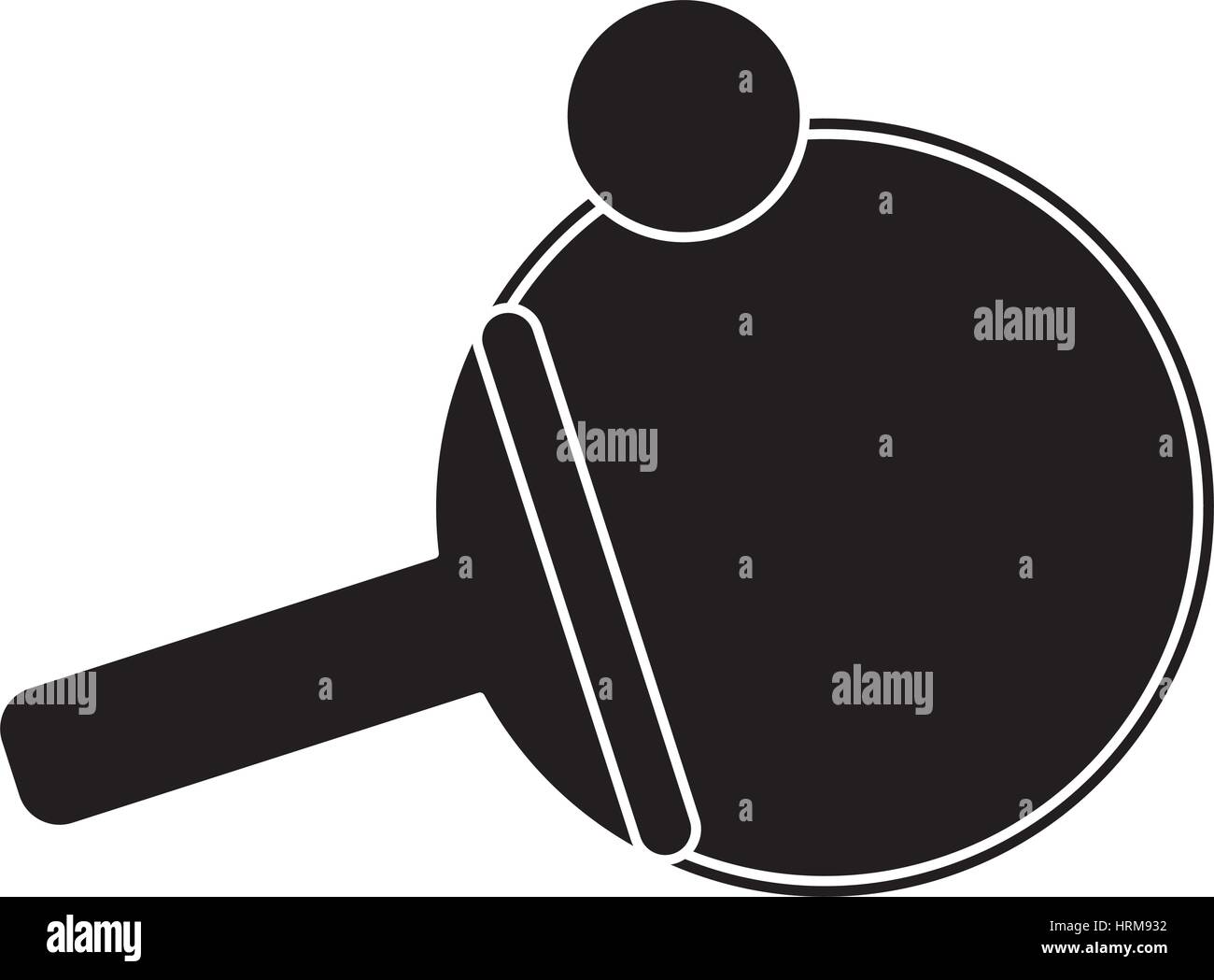 ping pong paddle ball pictogram Stock Vector Image & Art - Alamy