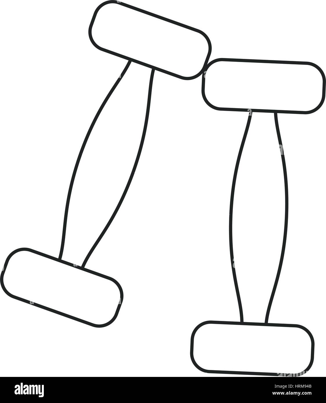 dumbbells weight gym thin line Stock Vector Image & Art - Alamy