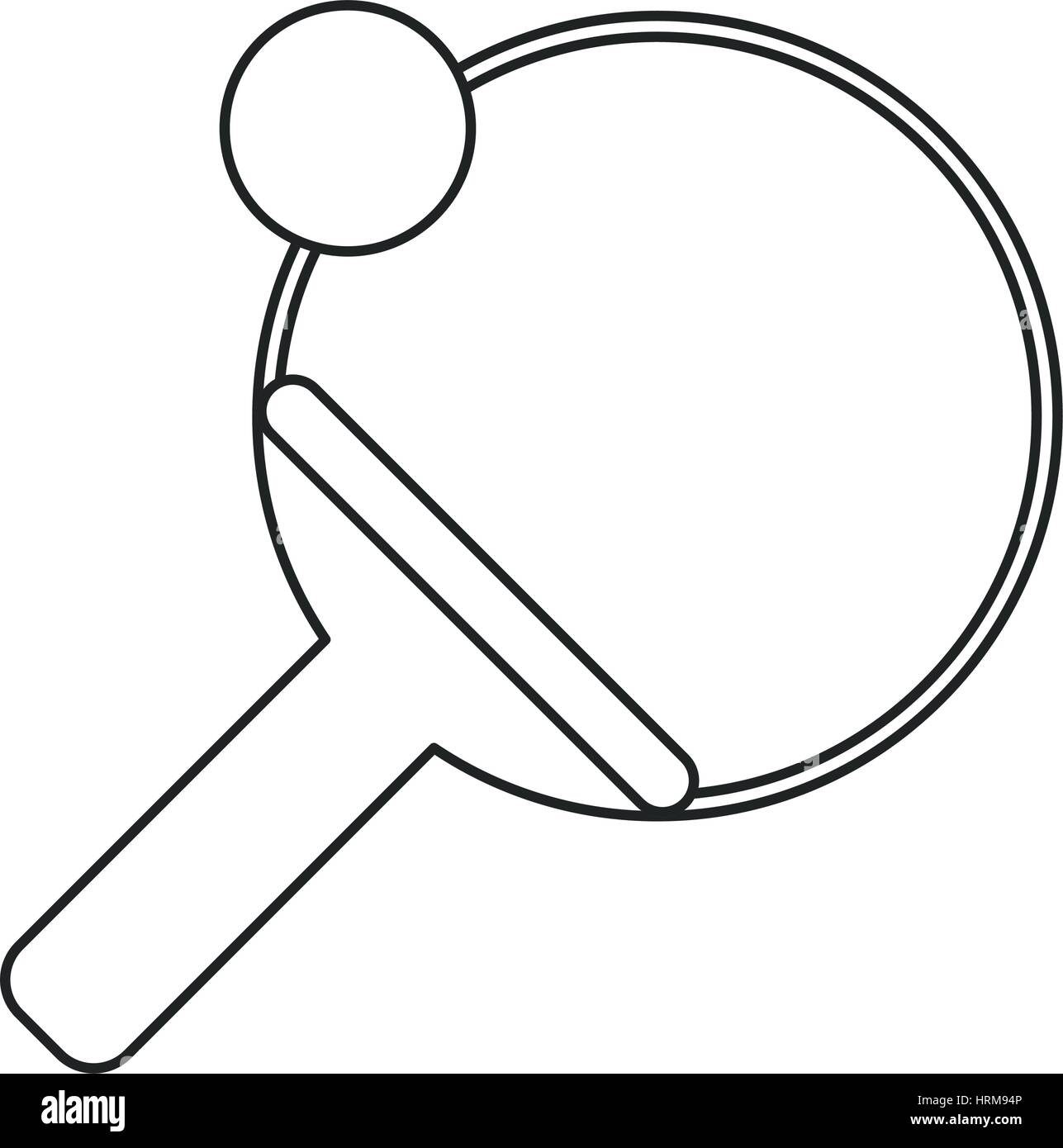 Ping pong racket ball outline hi-res stock photography and images - Alamy