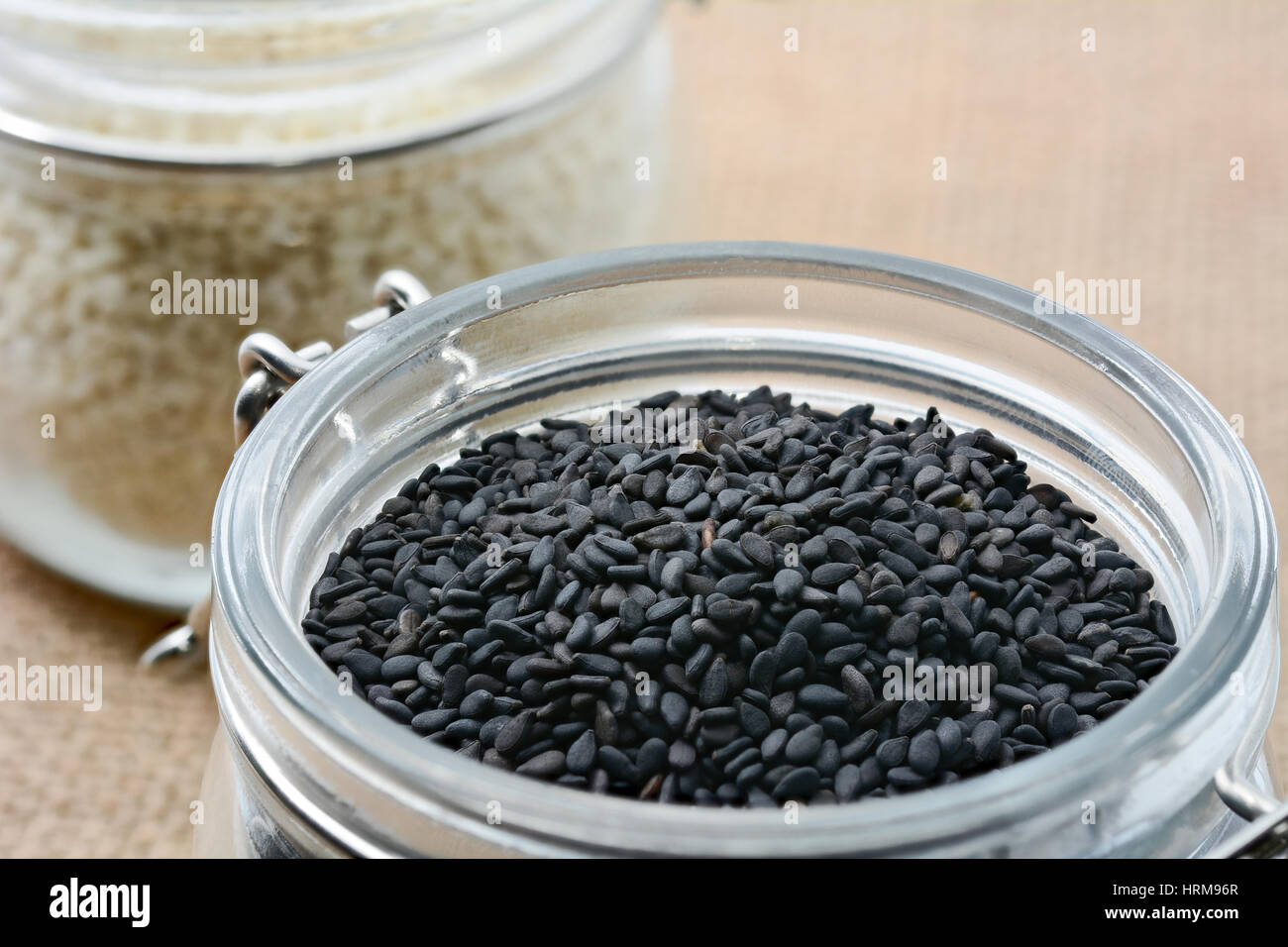 Sesame seed in jar hi-res stock photography and images - Alamy