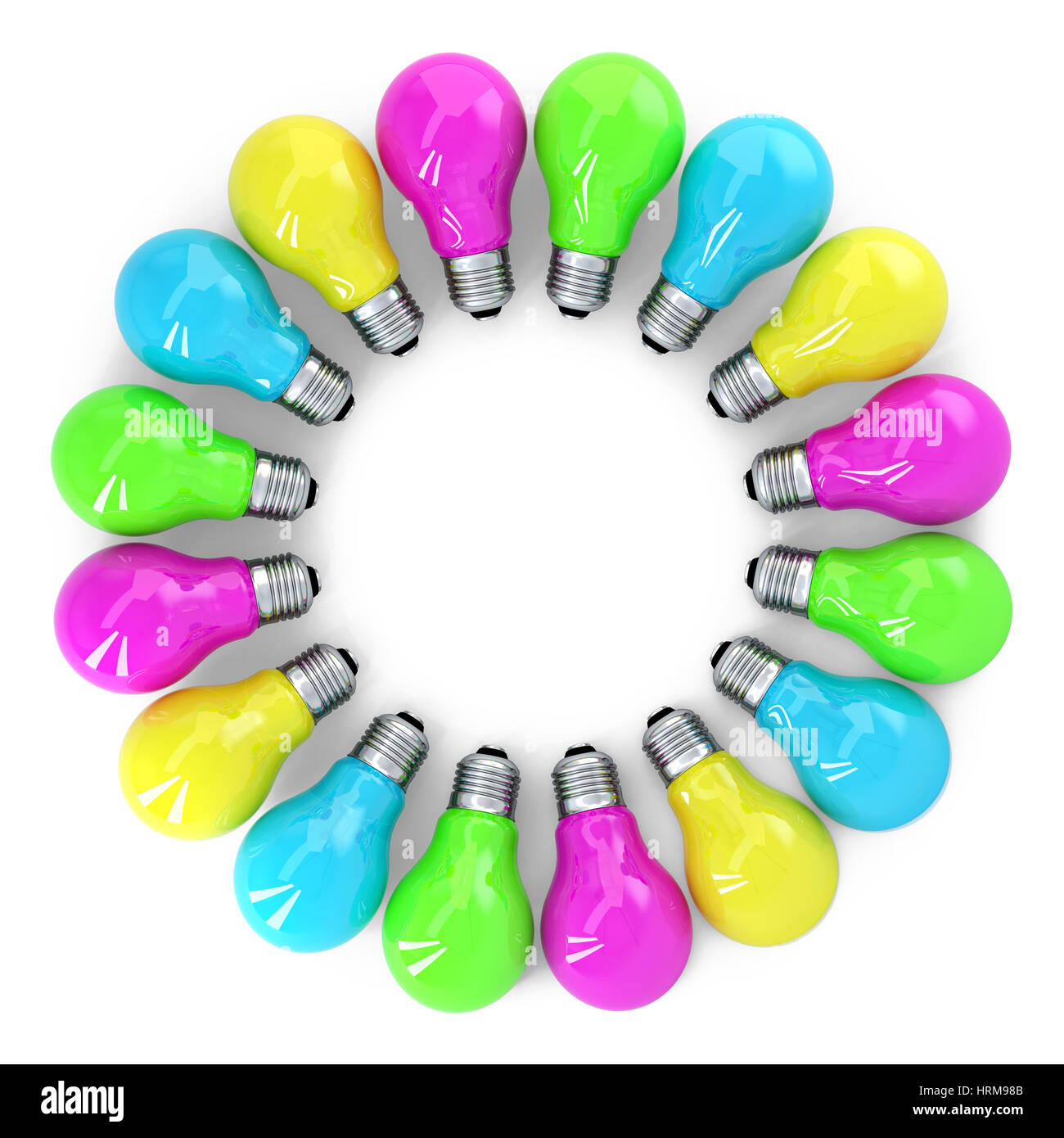Frame of colorful bulbs.. Isolated Stock Photo - Alamy