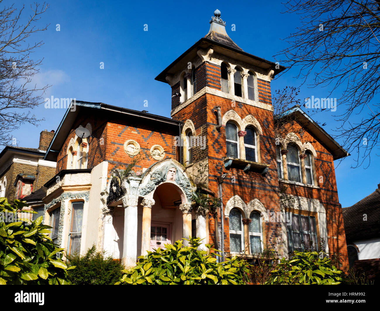 Coloured house in Loampit Hill - South East London, England Stock Photo ...