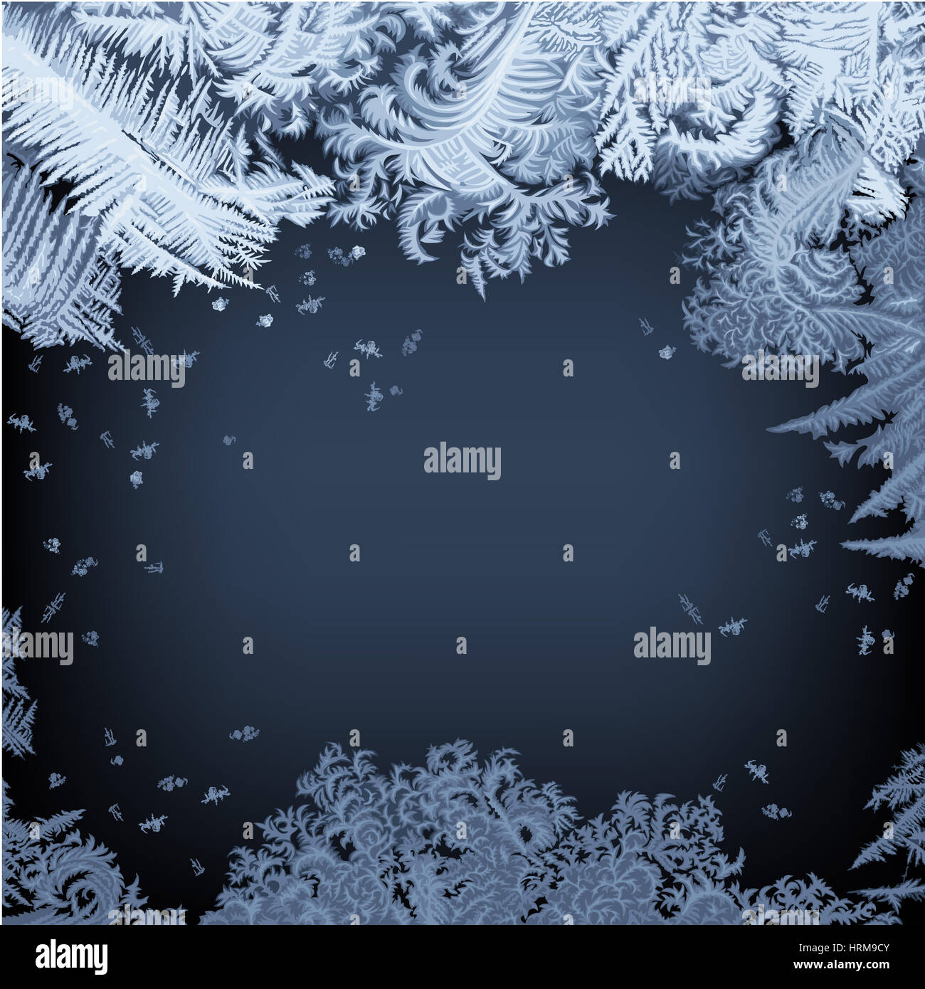 Frosty Window. Hand drawn digital illustration of intricate frost ...