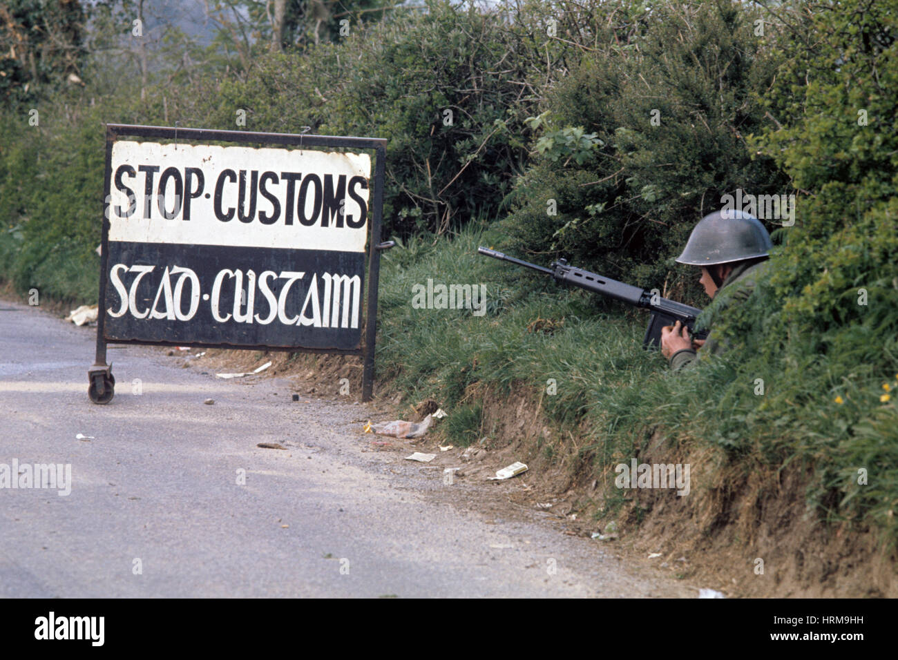 The customs post on the southern side of the Irish border with Ulster ...