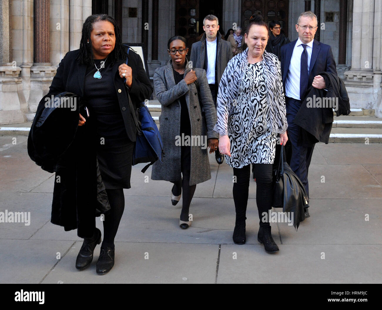 Mother Pam Duggan (second right) at the Royal Courts of Justice in ...