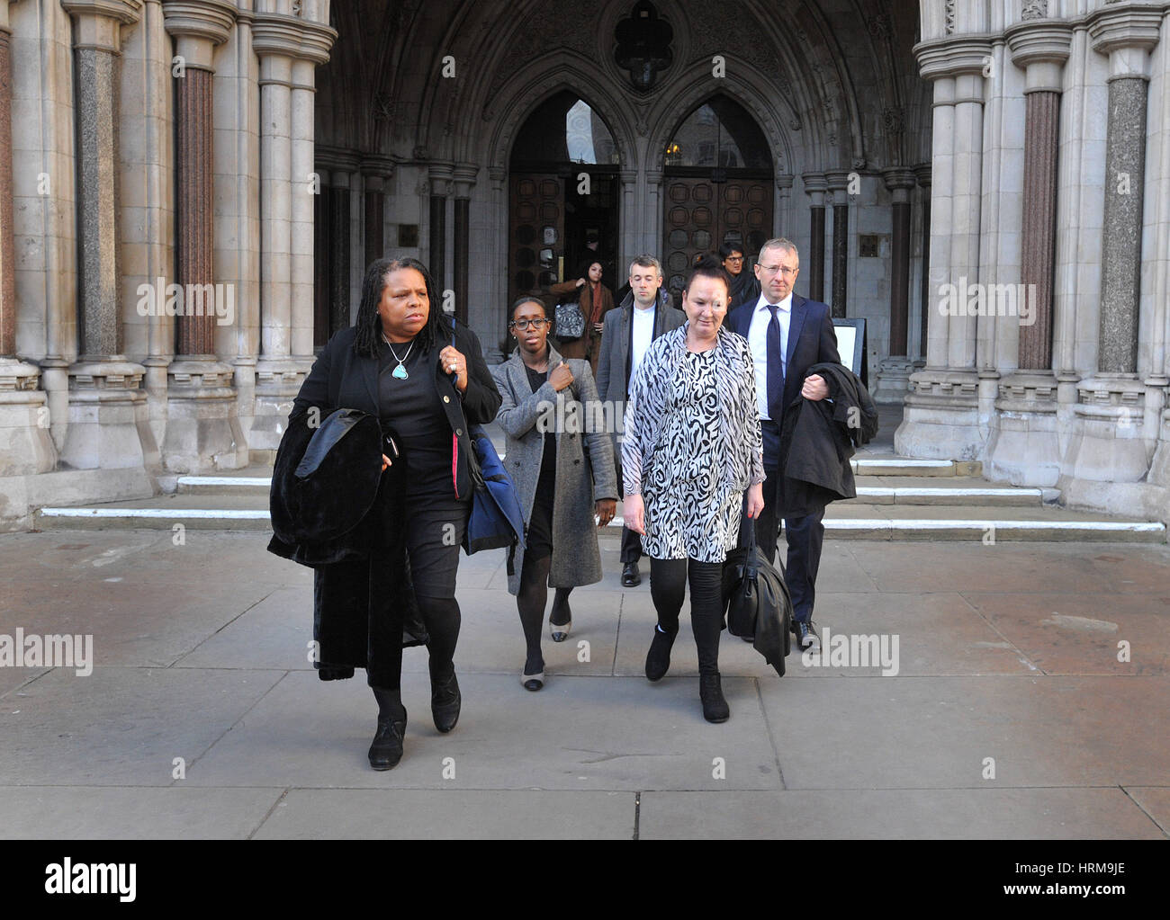 Mother Pam Duggan (second right) at the Royal Courts of Justice in ...