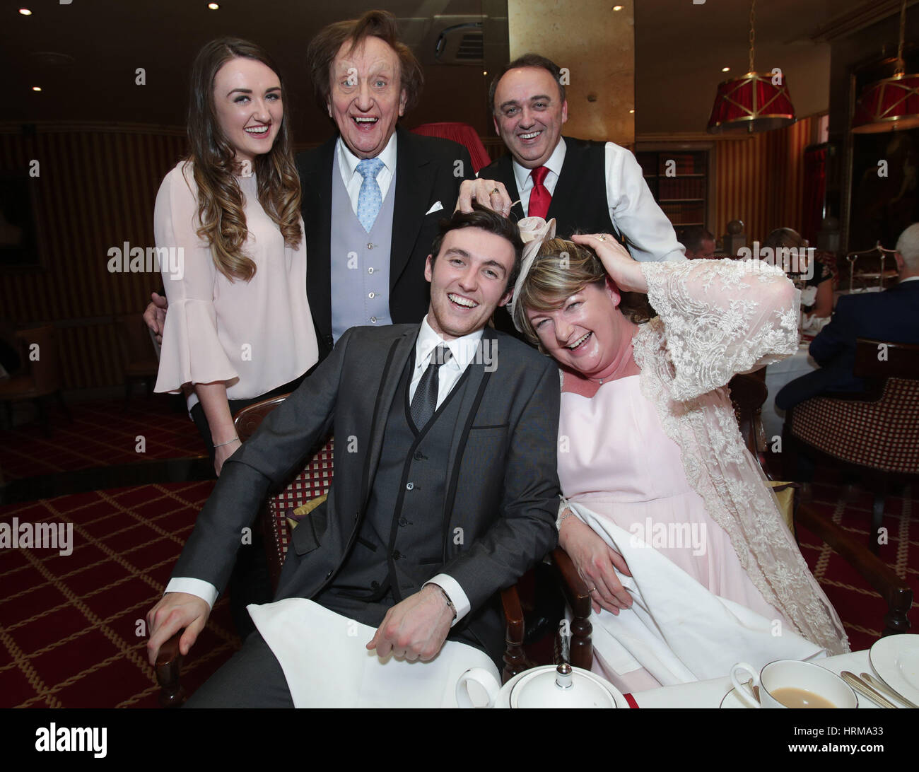 Veteran entertainer Sir Ken Dodd (top centre) with his nephew John ...