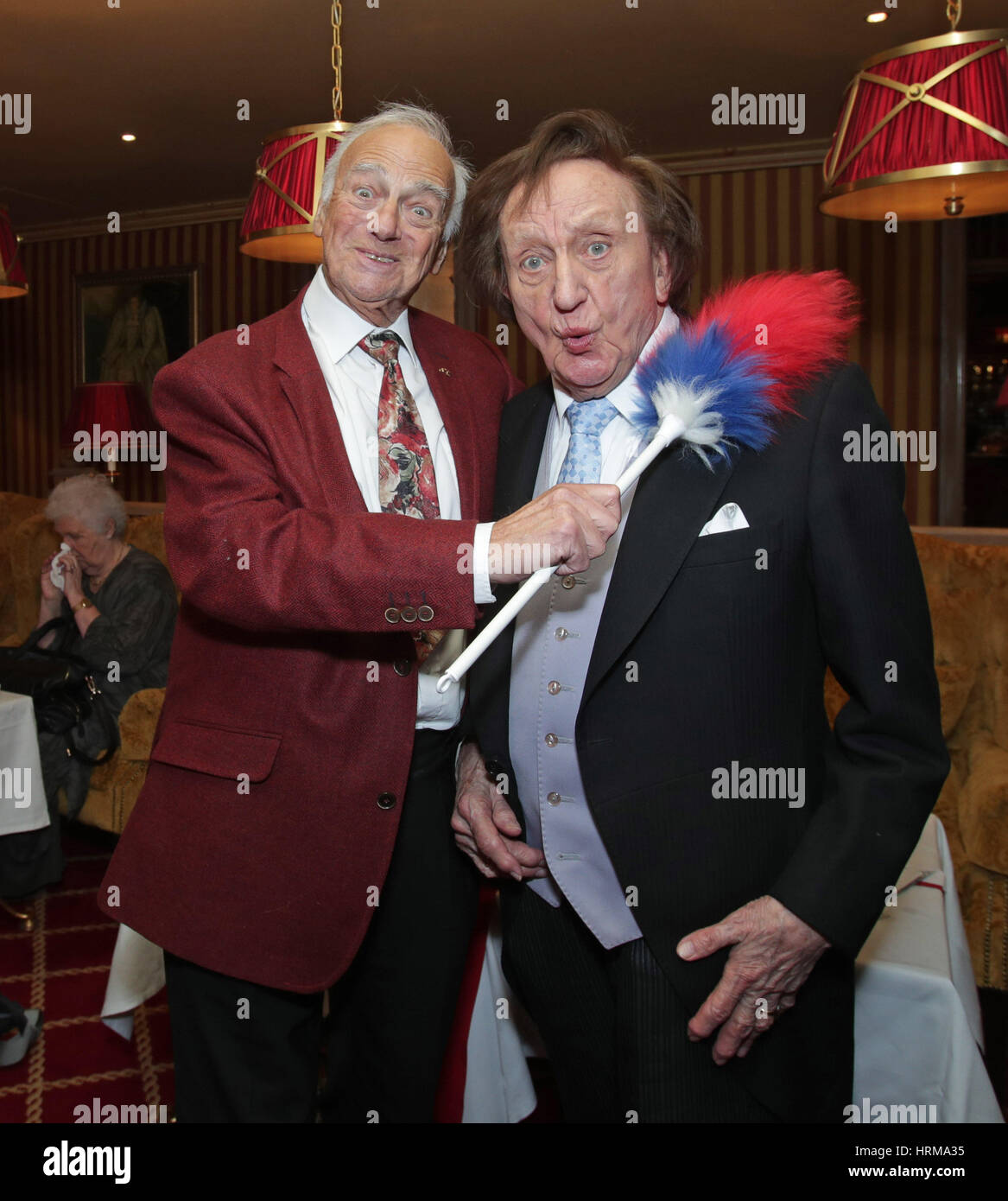 Veteran entertainer Sir Ken Dodd (right) with Roy Hudd during a lunch ...