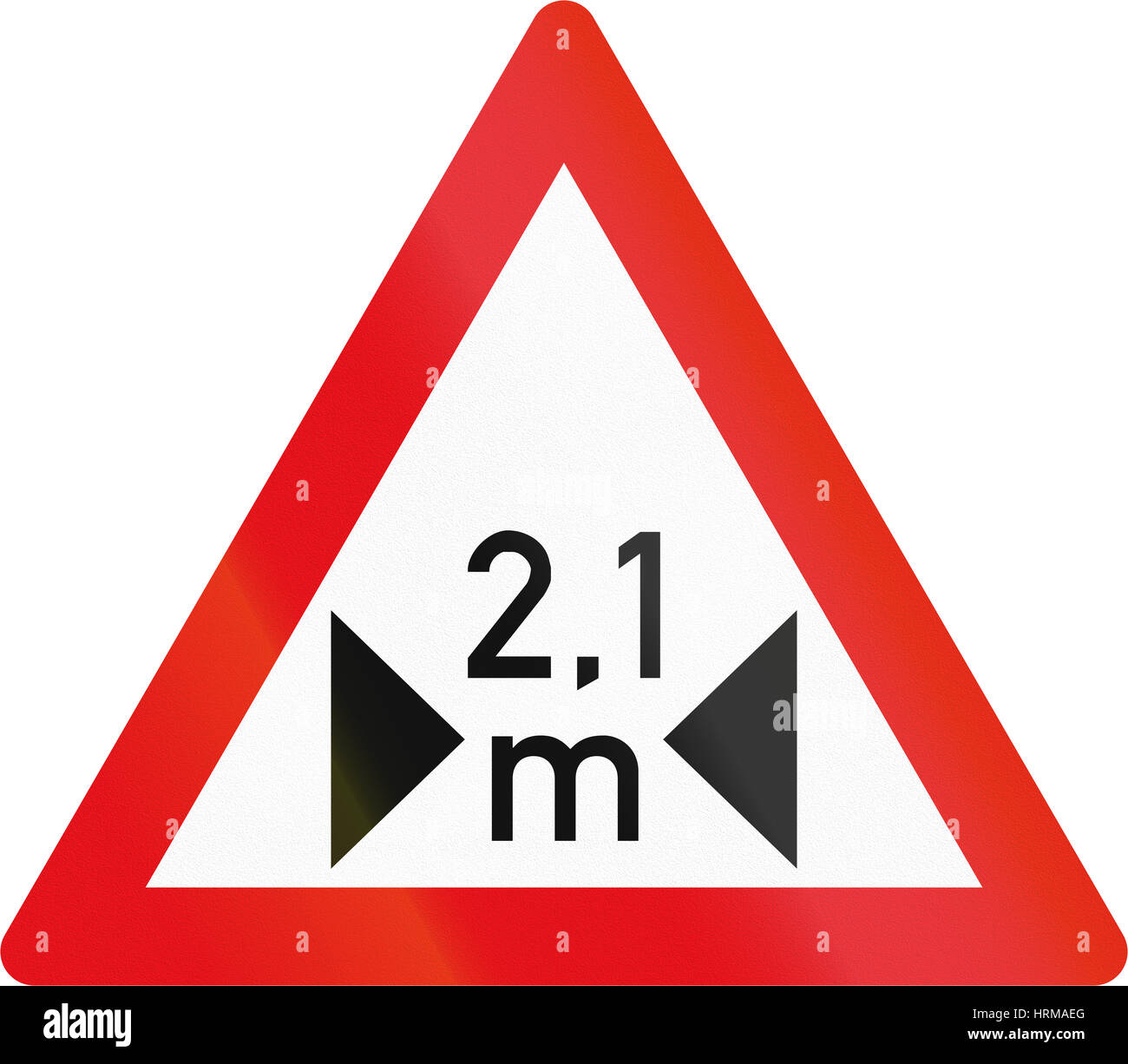 Road sign used in the African country of Botswana - Width restriction ...
