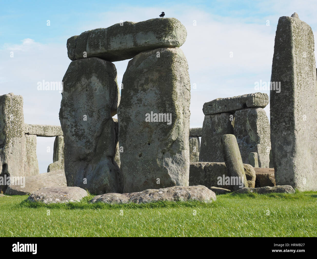 Ruins of Stonehenge prehistoric megalithic stone monument in Wiltshire ...