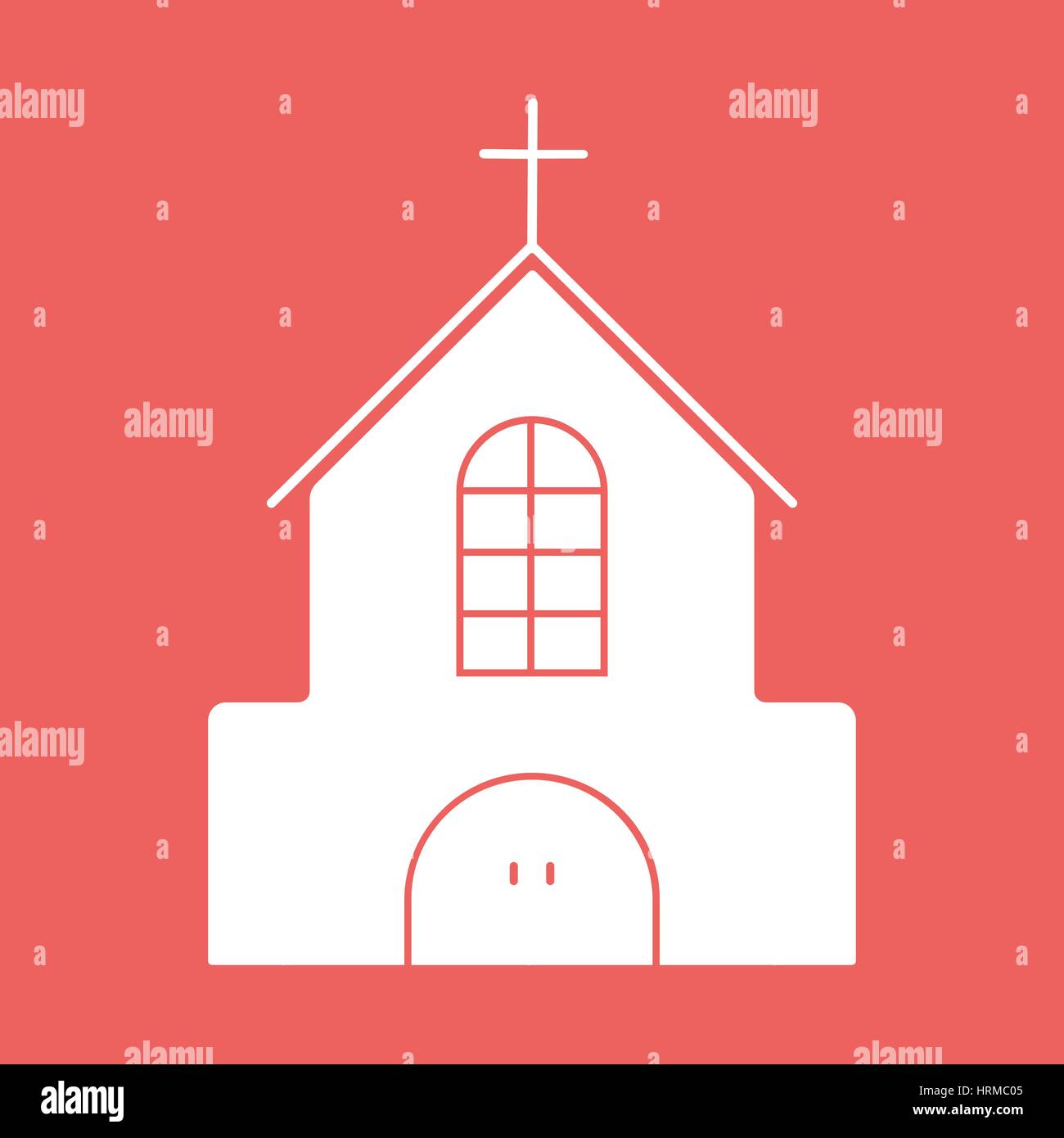Church simple vector icon Stock Vector Images - Alamy
