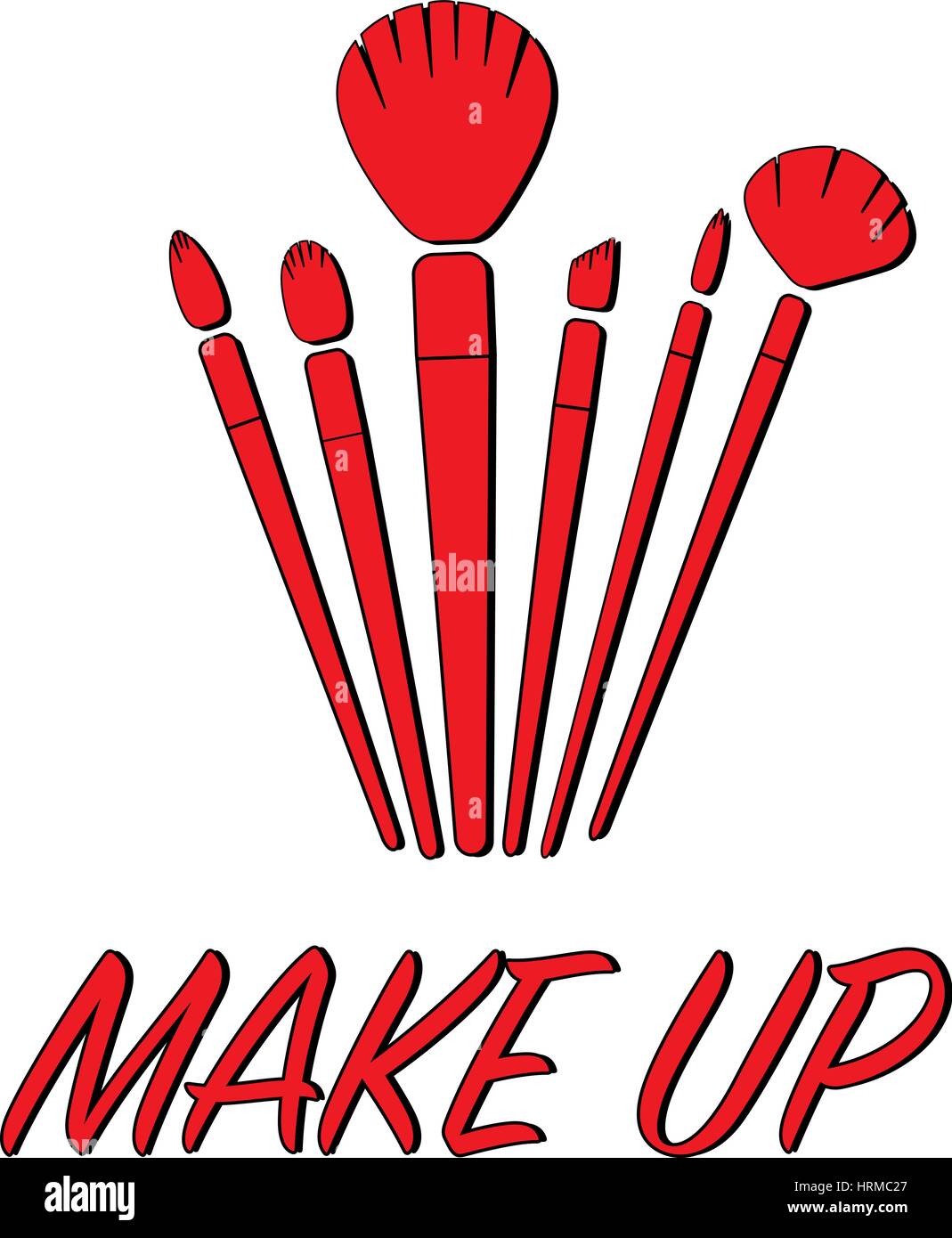 Professional makeup tools Stock Vector Images - Alamy