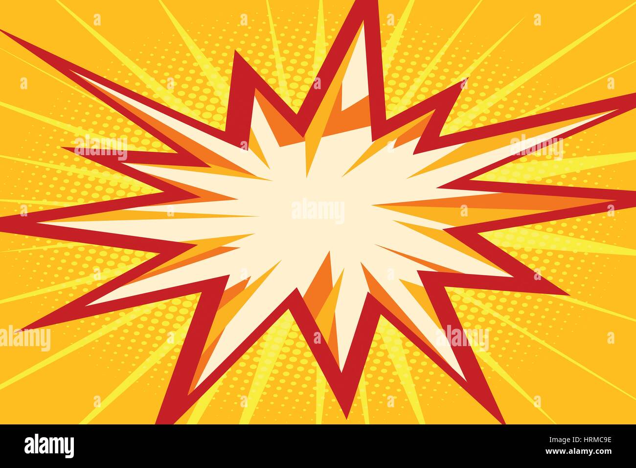 Comic flash in the form of multipath stars. Pop art retro vector ...
