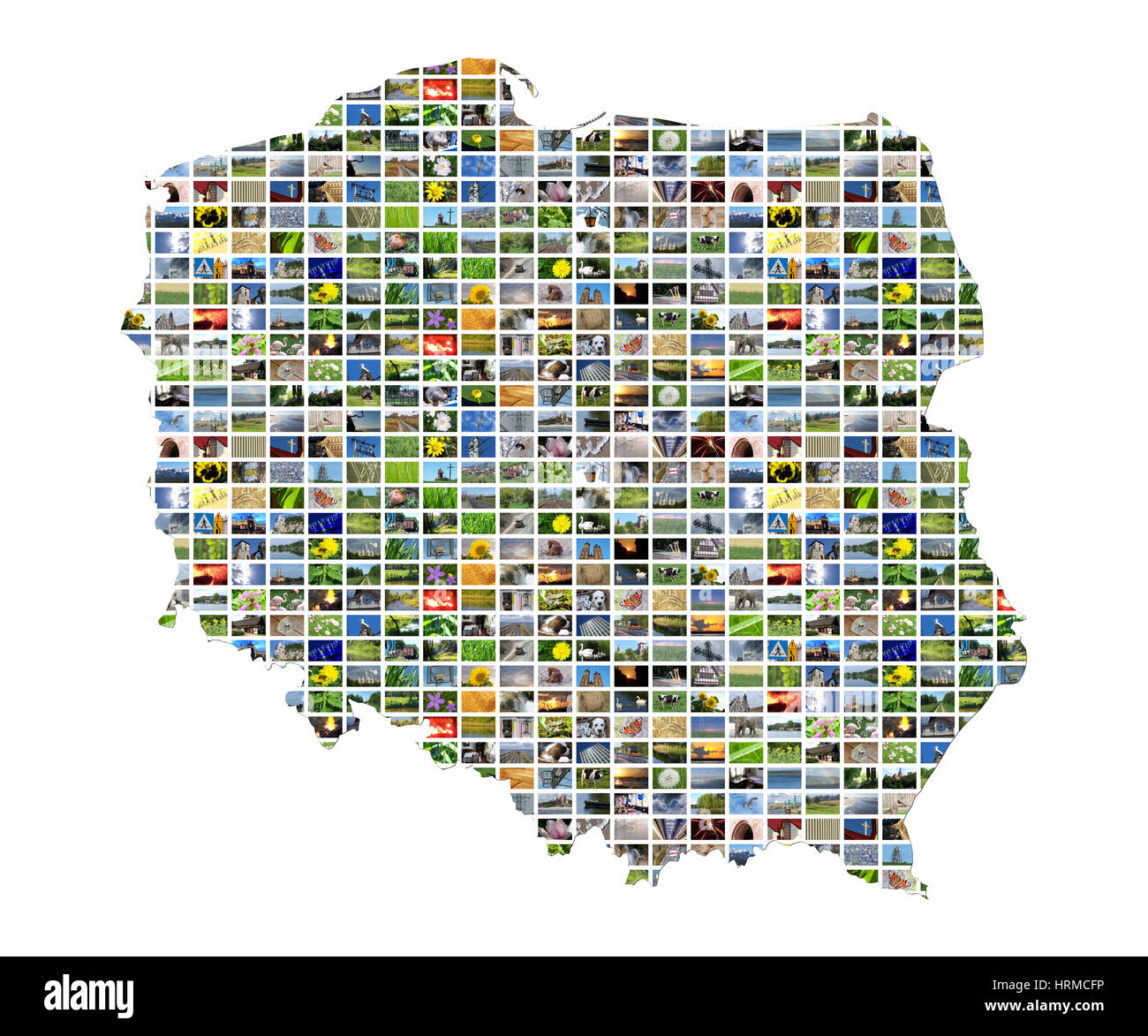 Collage map of poland Stock Photo - Alamy