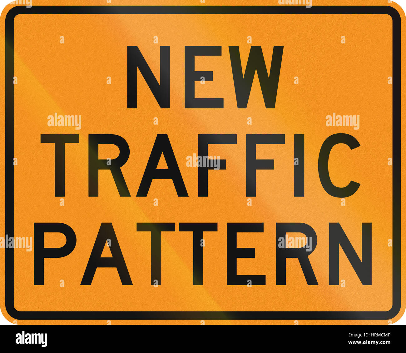 Road sign used in the US state of Delaware - New traffic pattern Stock ...