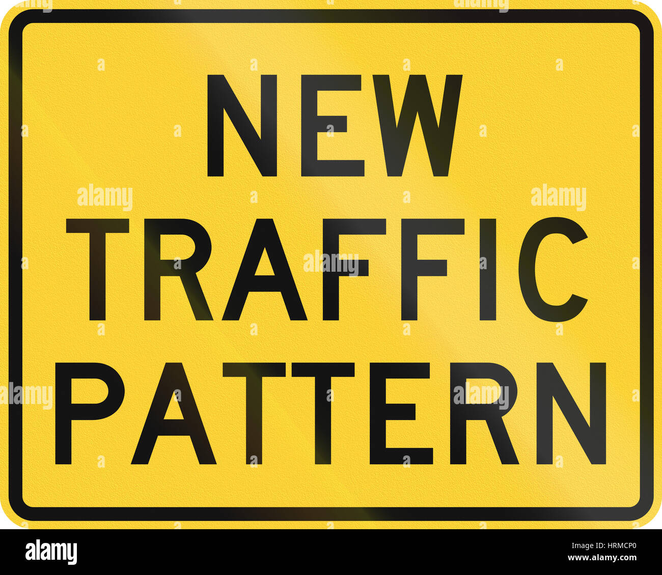 Road sign used in the US state of Delaware - New traffic pattern Stock ...