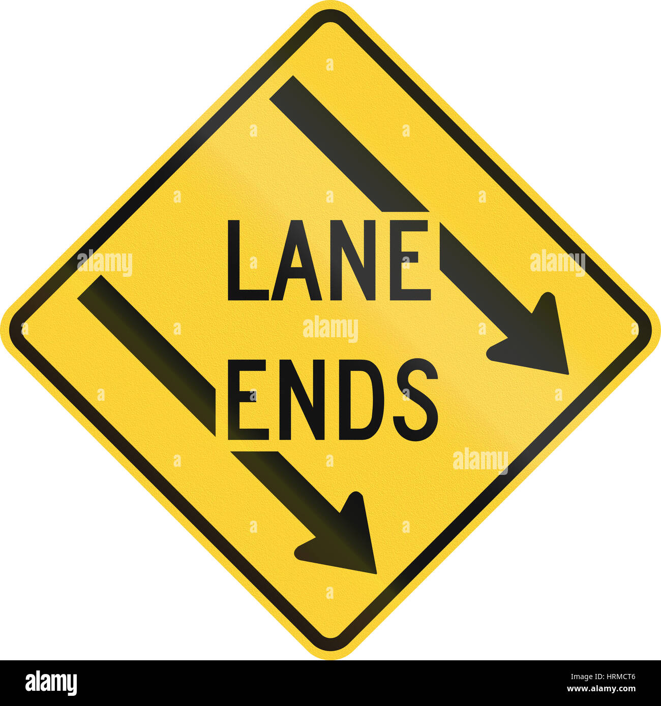 Road sign right lane ends hi-res stock photography and images - Alamy