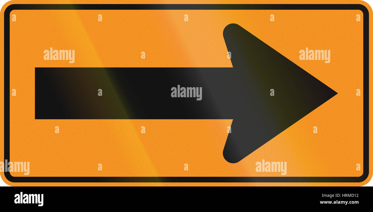 United States MUTCD road sign - Right Stock Photo - Alamy