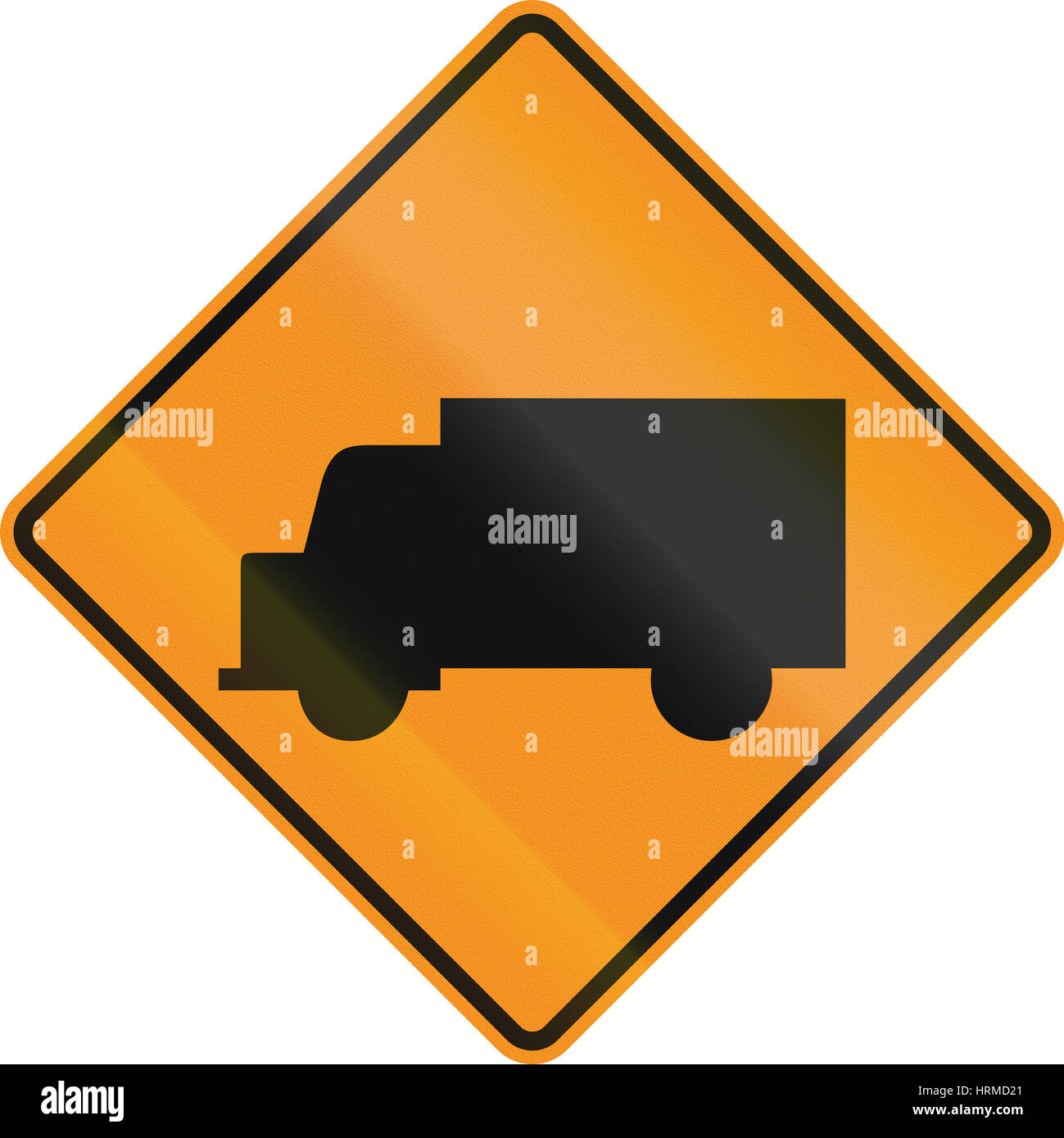 United States MUTCD road sign - Trucks Stock Photo - Alamy