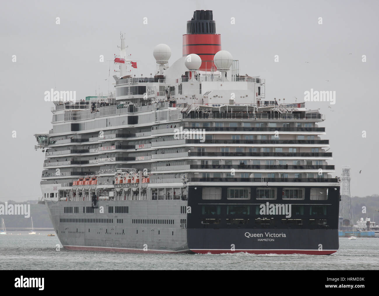 Cunard Queen Victoria leaving Southampton Stock Photo - Alamy