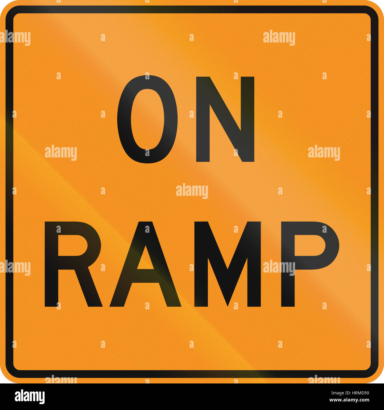 United States MUTCD road sign - On ramp Stock Photo - Alamy
