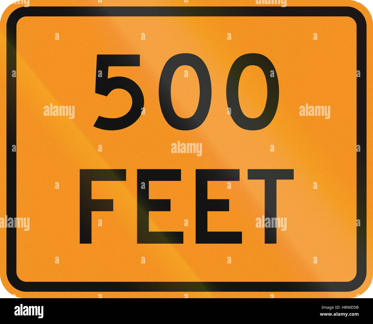 United States MUTCD road sign - 500 Feet Stock Photo - Alamy