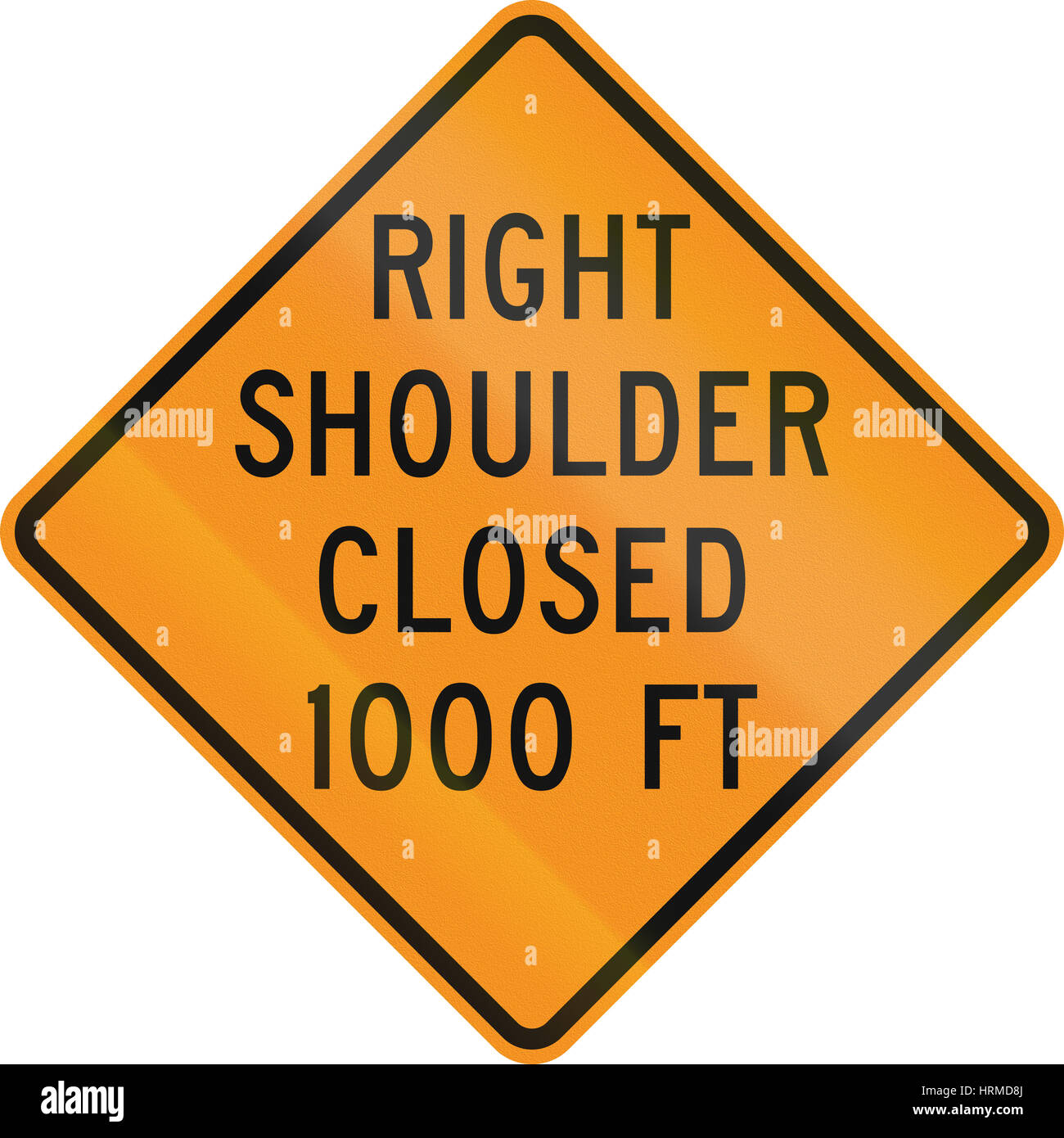 United mutcd road sign shoulder hi-res stock photography and images - Alamy