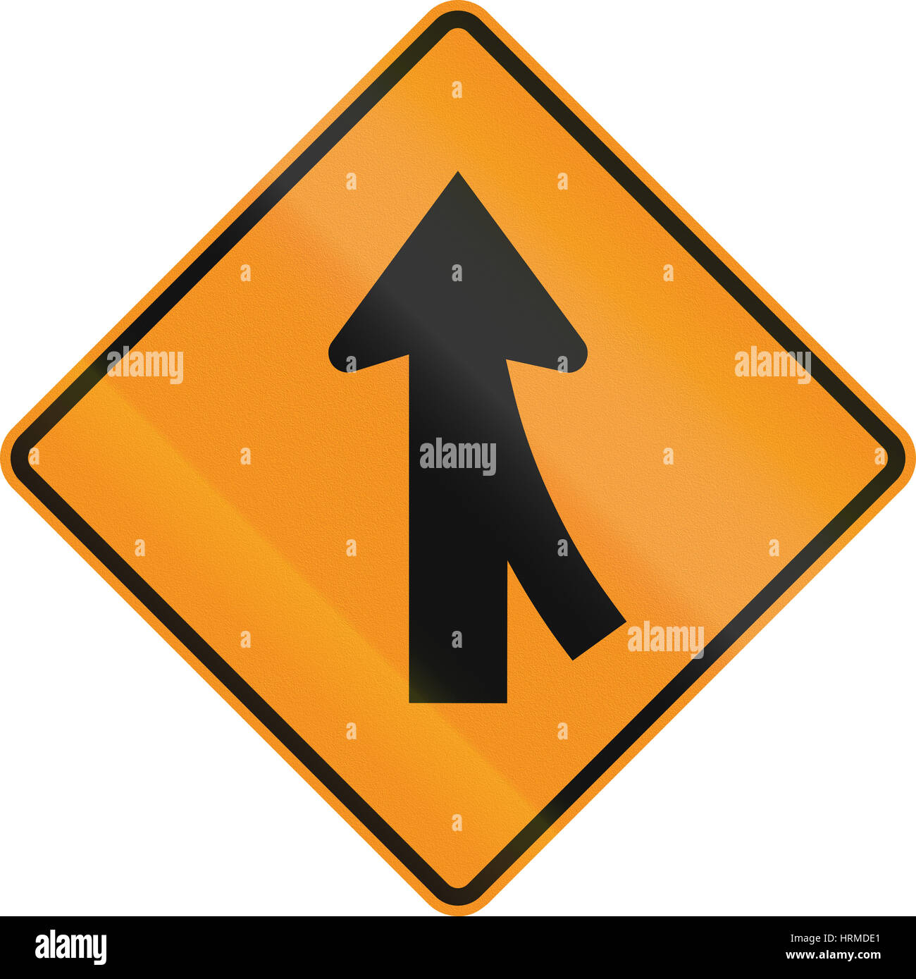 United States MUTCD road sign - Intersection with merge Stock Photo - Alamy