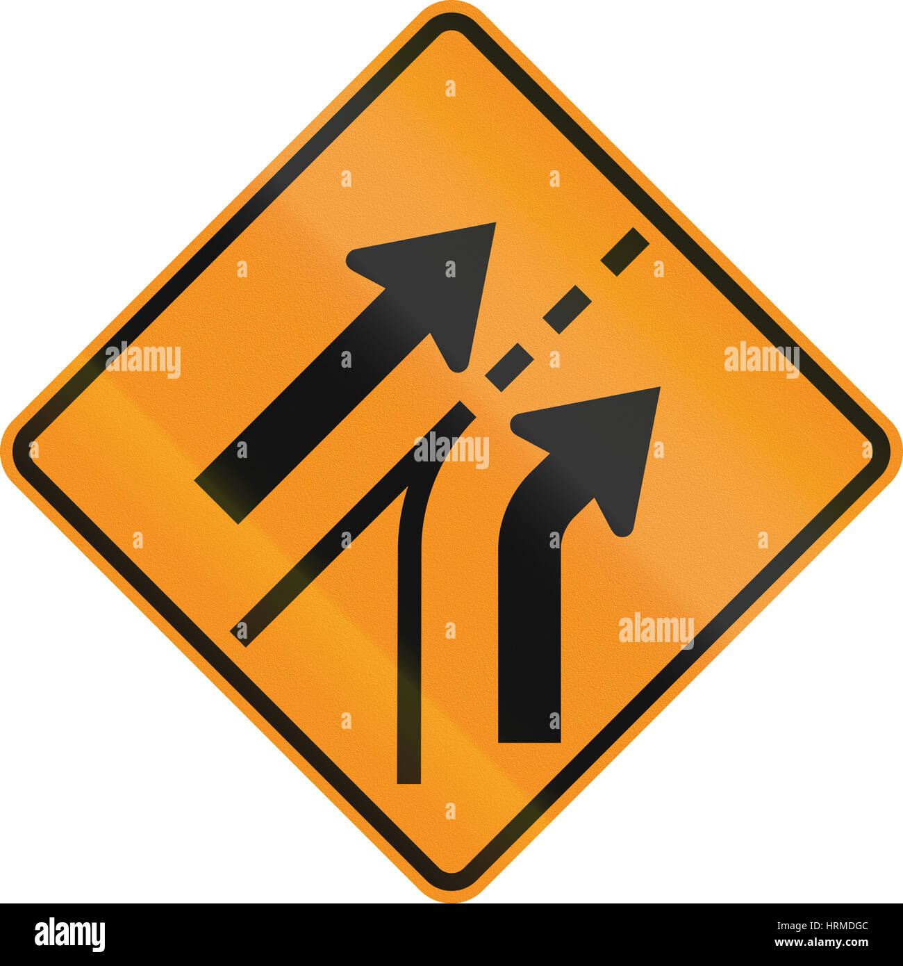 United States MUTCD road sign - Intersection with merge Stock Photo - Alamy