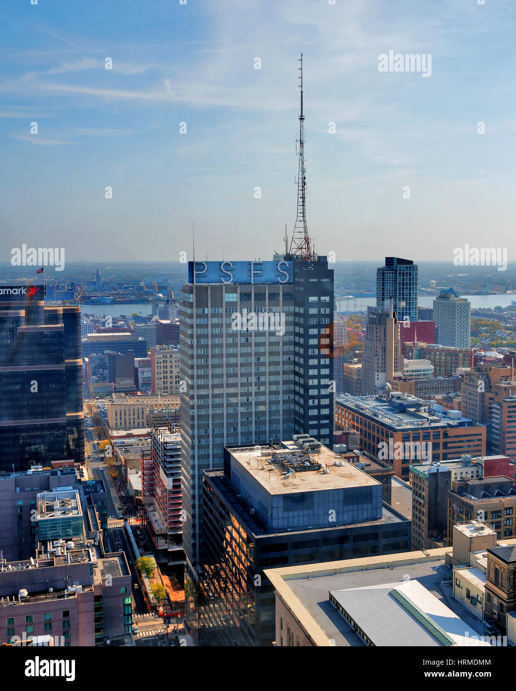 Philadelphia skyline from observation deck, City Hall, Philadelphia ...