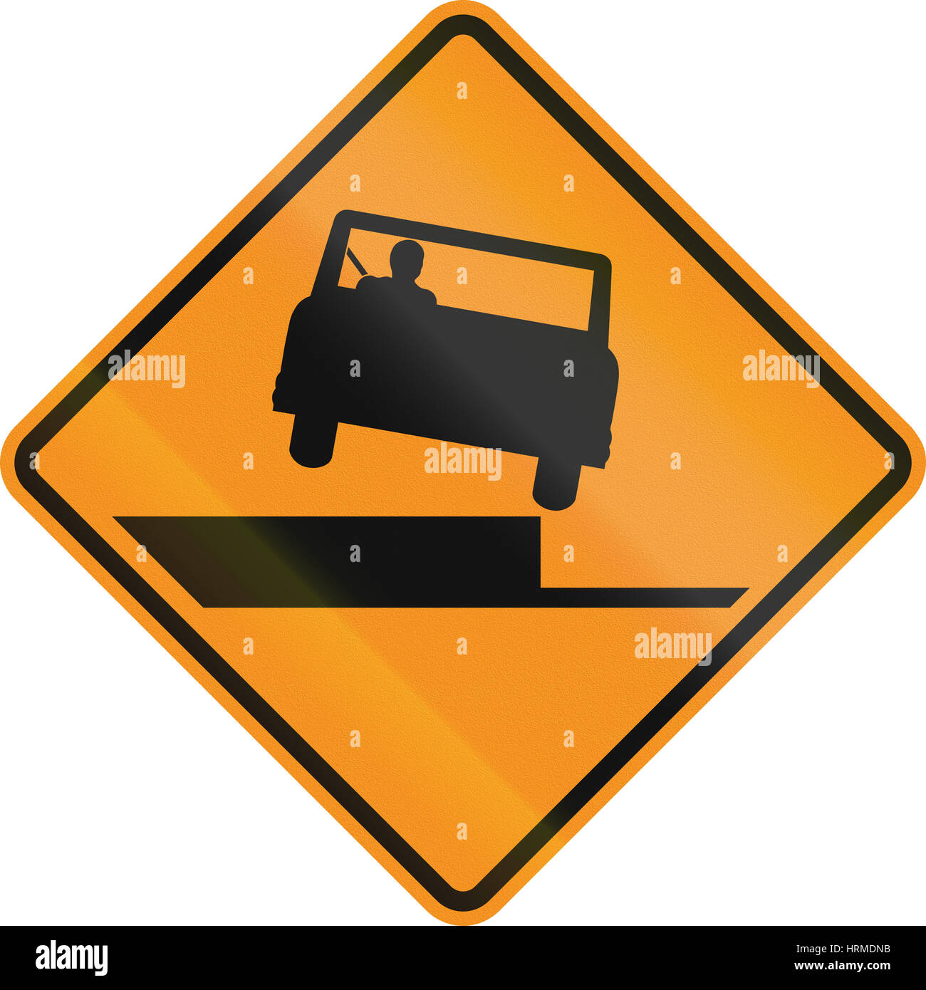 United States MUTCD road sign - Uneven road Stock Photo - Alamy
