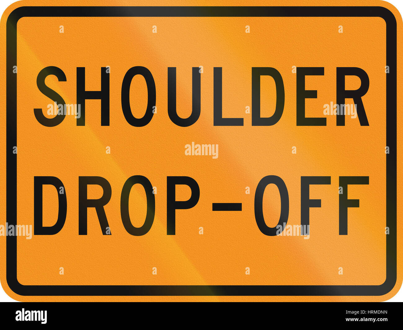 United States MUTCD road sign - Shoulder drop off Stock Photo - Alamy