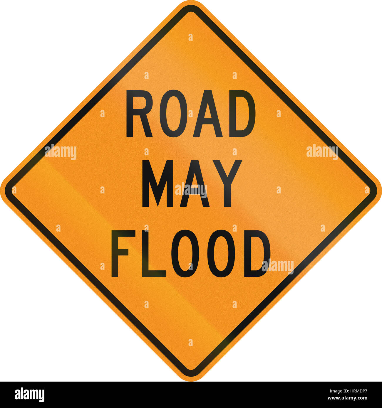 United States MUTCD road sign - Road may flood Stock Photo - Alamy