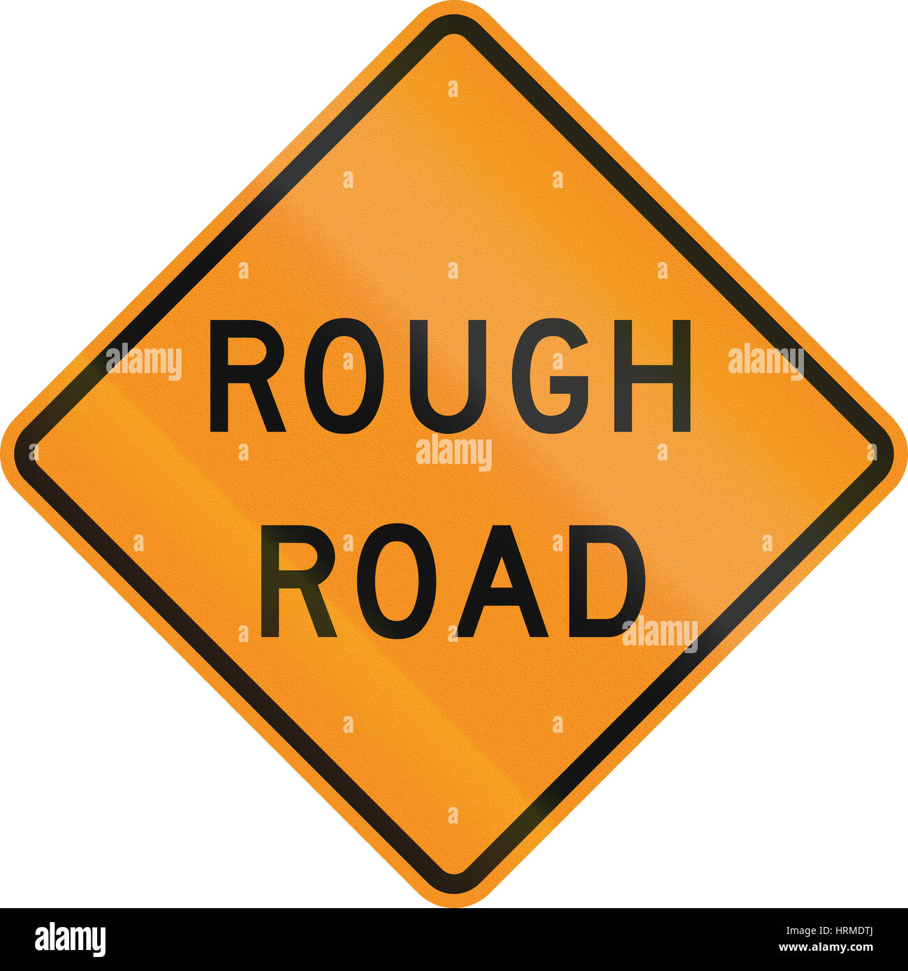 United States MUTCD road sign - Rough road Stock Photo - Alamy