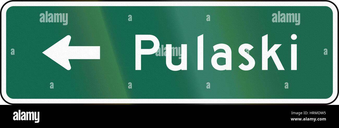 United States MUTCD guide road sign - Destination sign Stock Photo - Alamy