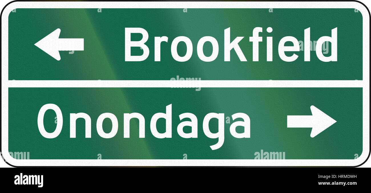 United States MUTCD guide road sign - Destination sign Stock Photo - Alamy