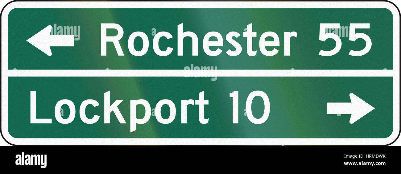 United States MUTCD guide road sign - Destination sign Stock Photo - Alamy